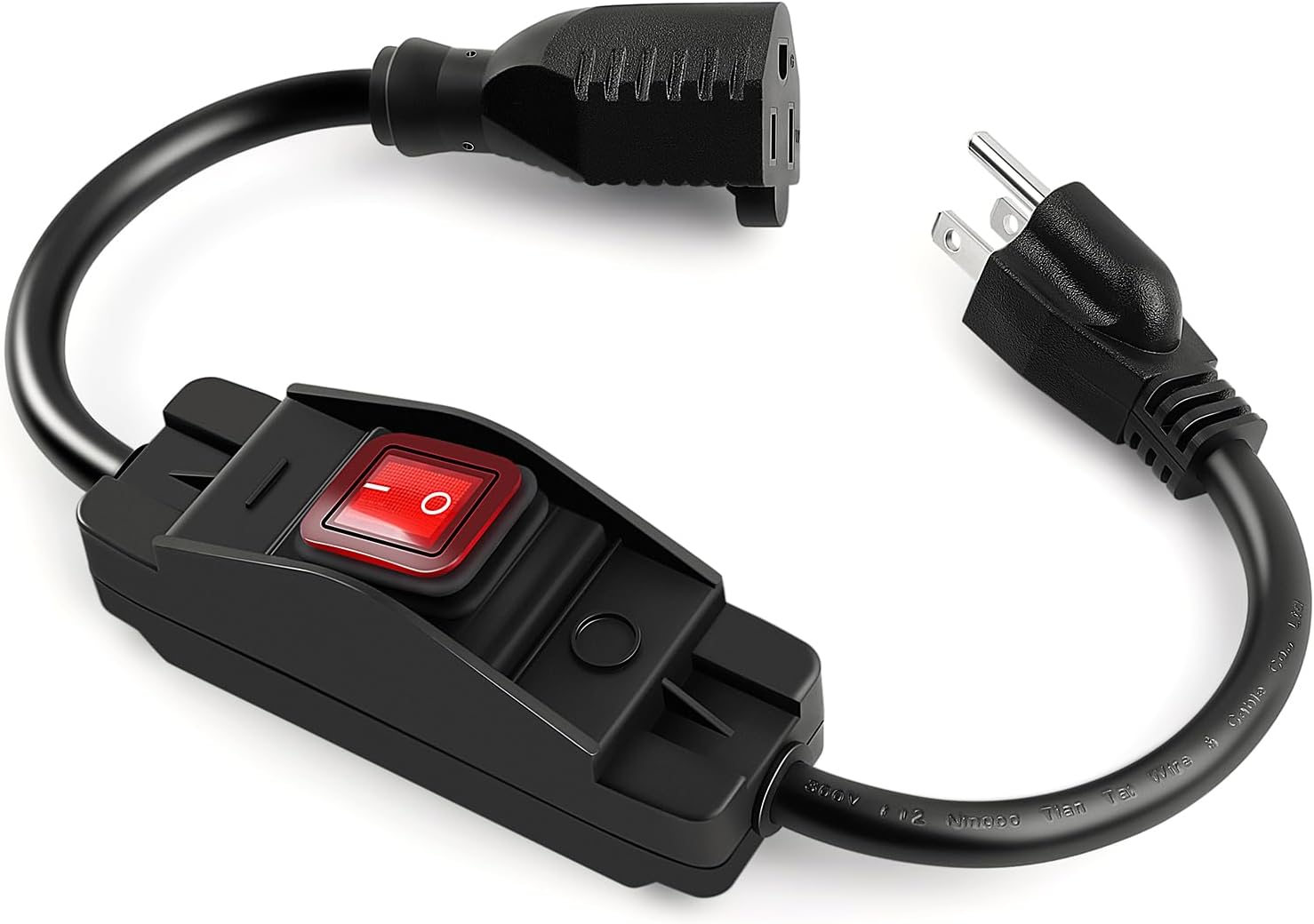 Amazon.com: Delgada 1.5Ft Outdoor Extension Cord with Switch ON/Off ...