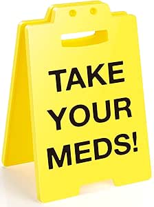 Amazon.com: MBL Pill Medicine Medication Reminder - Take Your Meds Sign ...