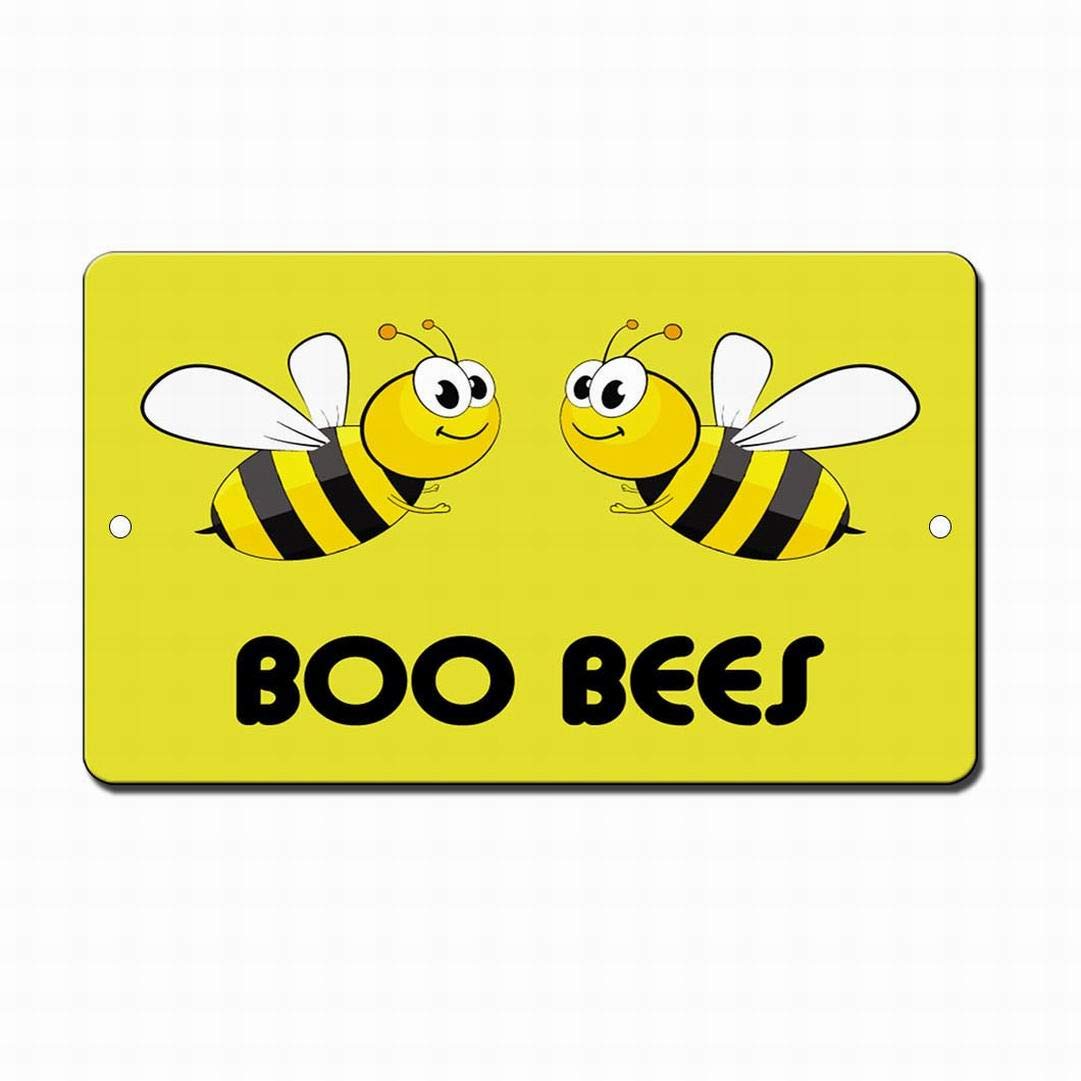 Ufcell Warning Tin Signs Boo Bees Notice Safety Security Sign Street ...
