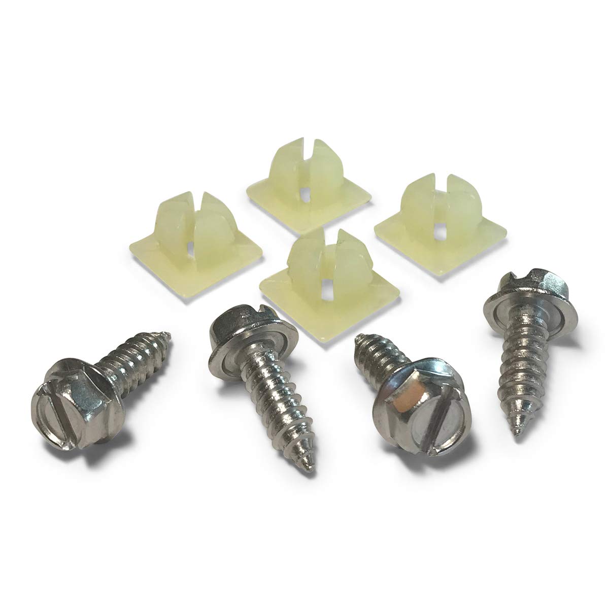 License Plate Screw Kit - Stainless, OEM Style Fasteners with Nylon ...