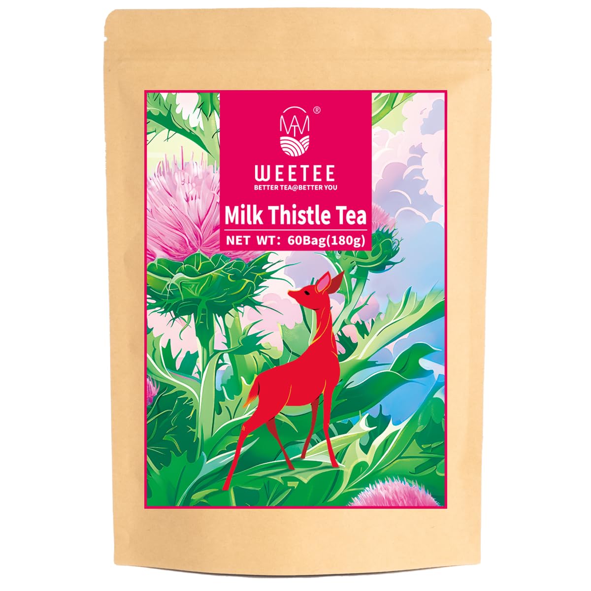 Amazon.com : WT WEETEE Milk Thistle Tea Bags, Made with 100% Pure Milk ...