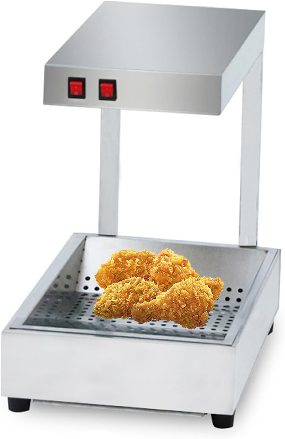 French Fries Warmer Dump Station Heat Lamp Food Freestanding Stainless ...