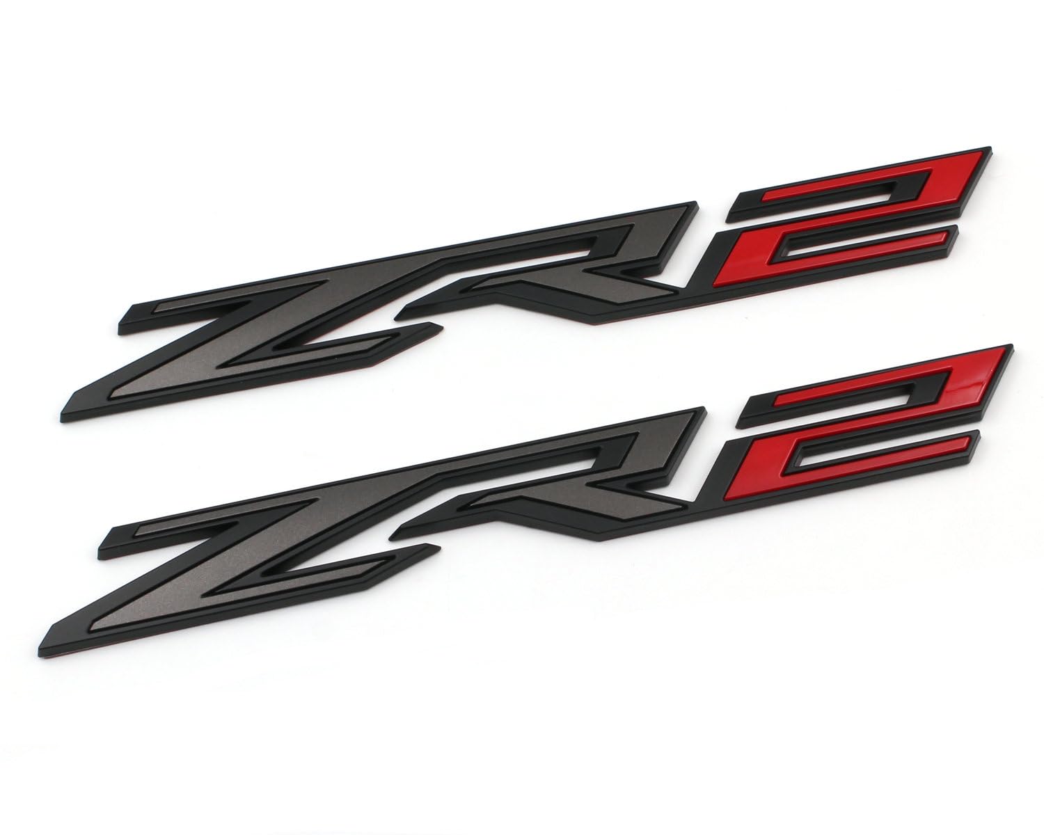 Amazon.com: Mnneryss 2PCS Black Red Fender ZR2 Emblem Badge Compatible ...