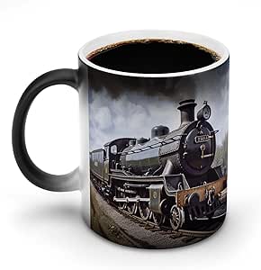 Amazon.com | QMKFWT Steam Locomotive Train Coffee Mugs Ceramic Mug ...