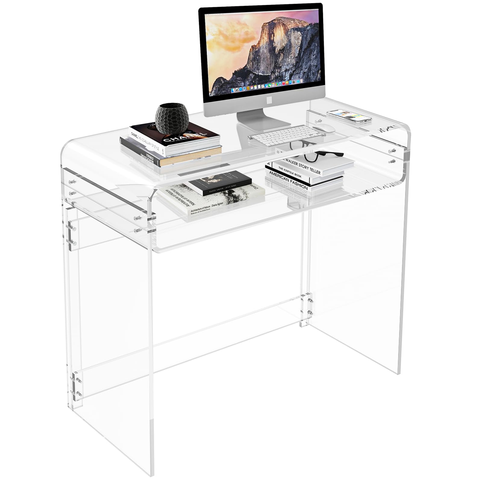 Amazon.com: DigDozer Acrylic Desk, Clear Acrylic Table, Acrylic Console ...
