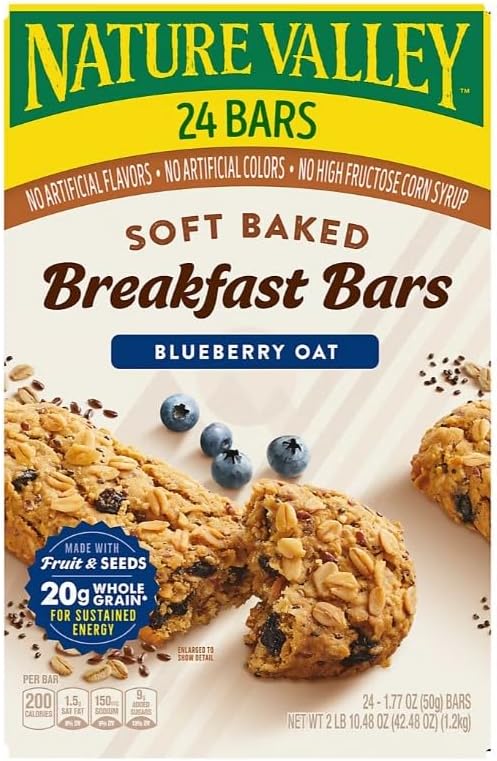 Amazon.com: Nature Valley Soft Baked Breakfast Bars Blueberry Oat - 24 ...
