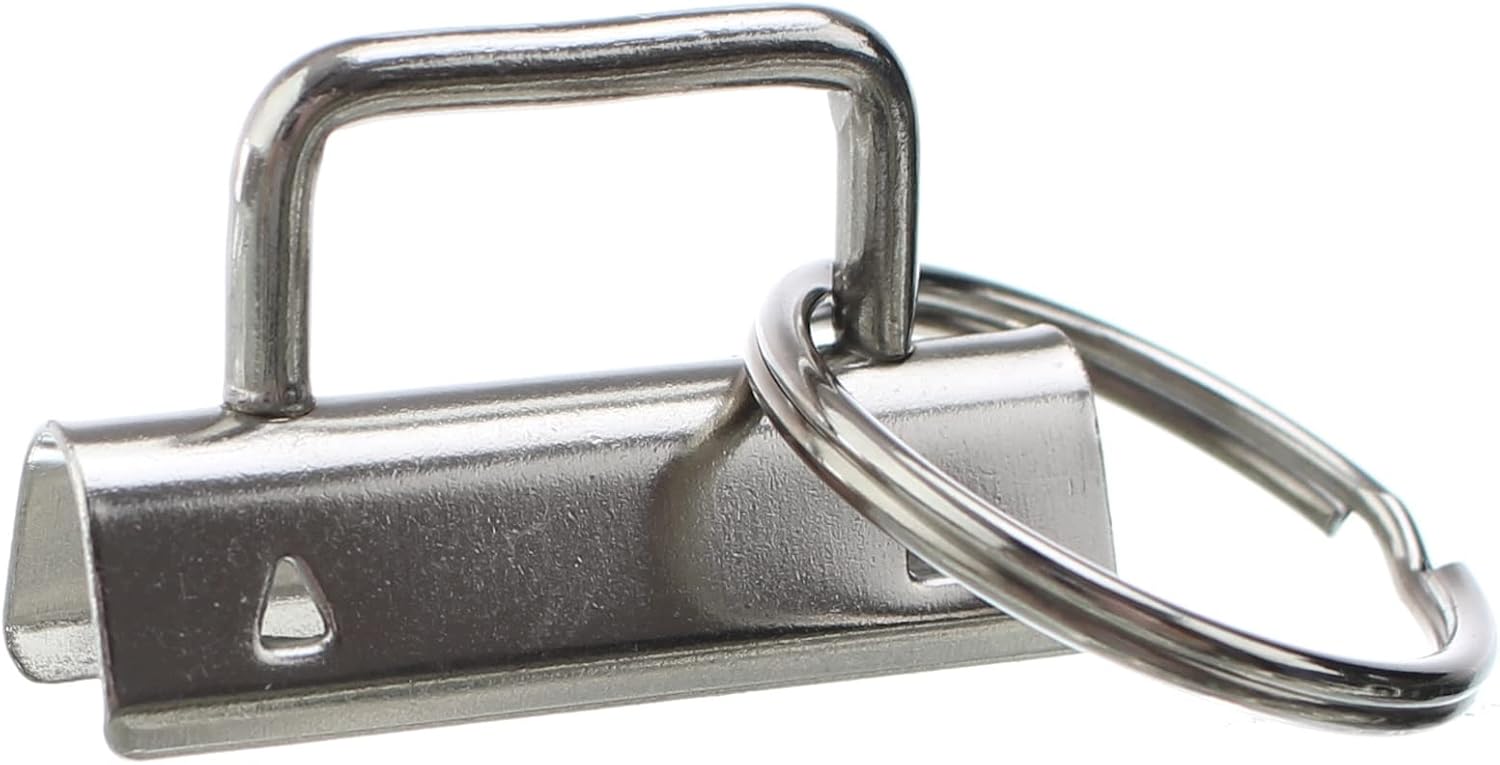 Amazon.com: CleverDelights 1.5" Key Fob Hardware Set with Key Rings ...
