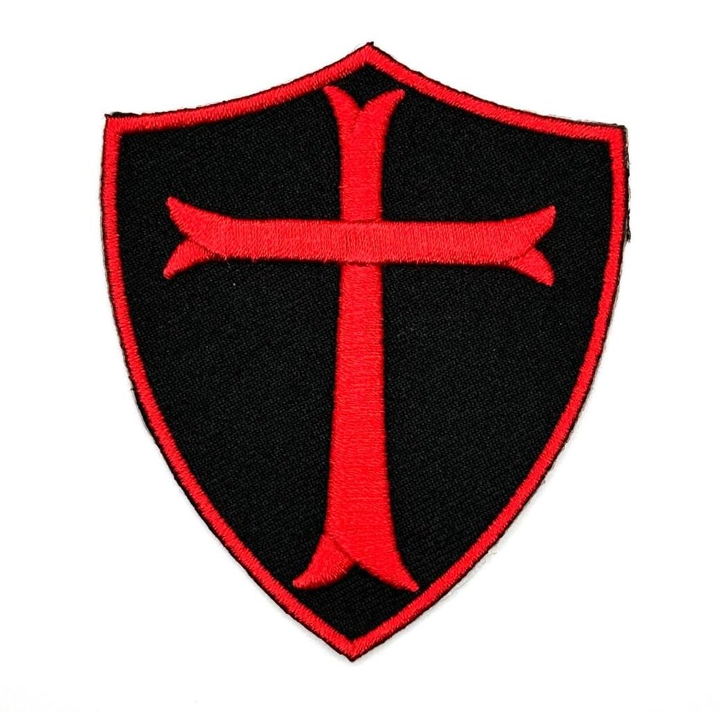 Amazon.com: Knights Templar Crusader Iron On Patch - Embroidered Cross ...