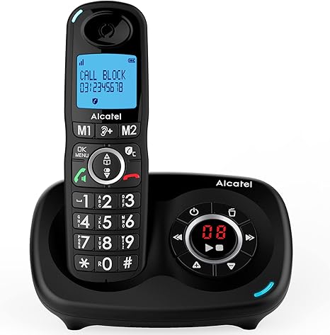 Alcatel XL595 Voice Cordless Phone with Answering Machine - Landline ...