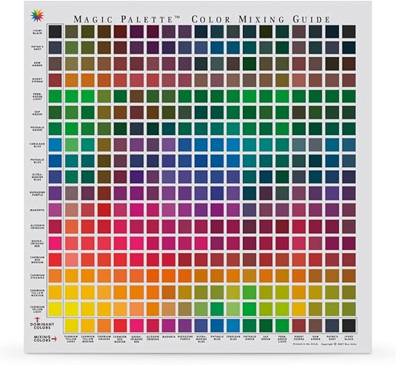 Amazon.com: Magic Palette Color Mixing Guide 11.5 Inch