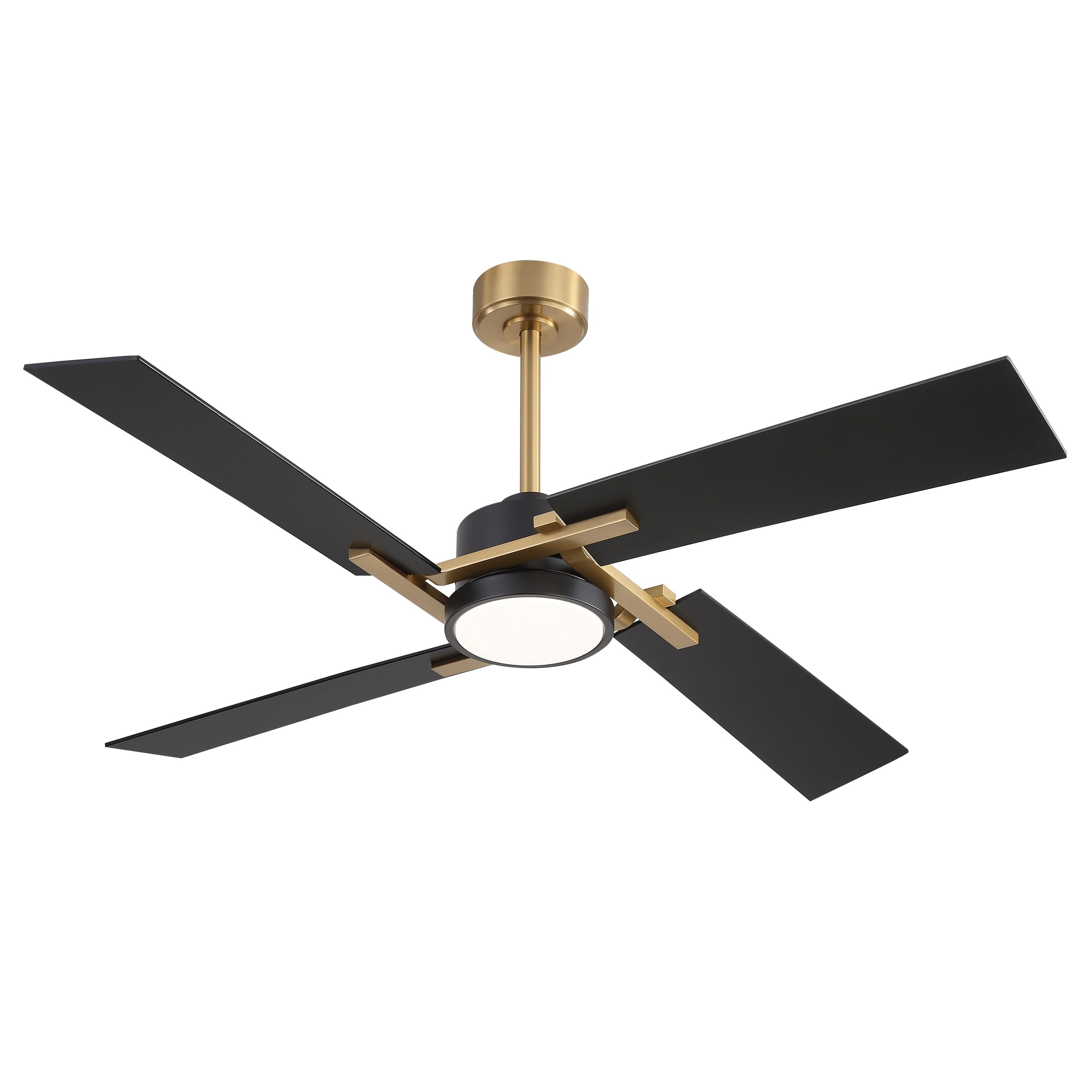 WINGBO 56 Inch Ceiling Fan with Light and Remote, 4 Plywood Blades, 6 ...