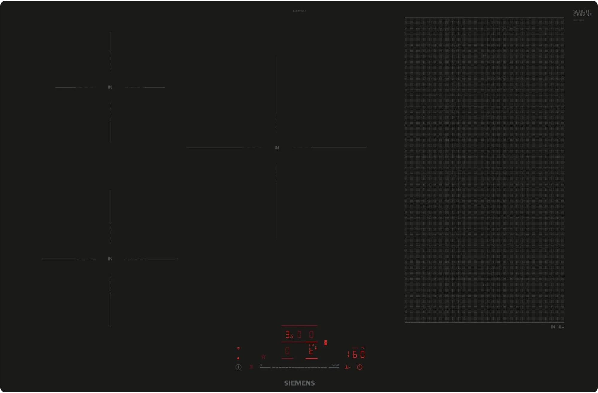 Bosch PXY875DC1E Serie 8 Induktionskochfeld, 80cm breit, FlexInduction ...
