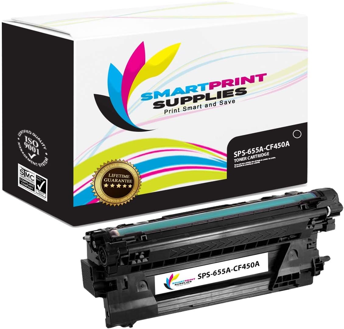 Amazon.com: Smart Print Supplies 655A HP CF450A Black Compatible Toner Cartridge Replacement for ...