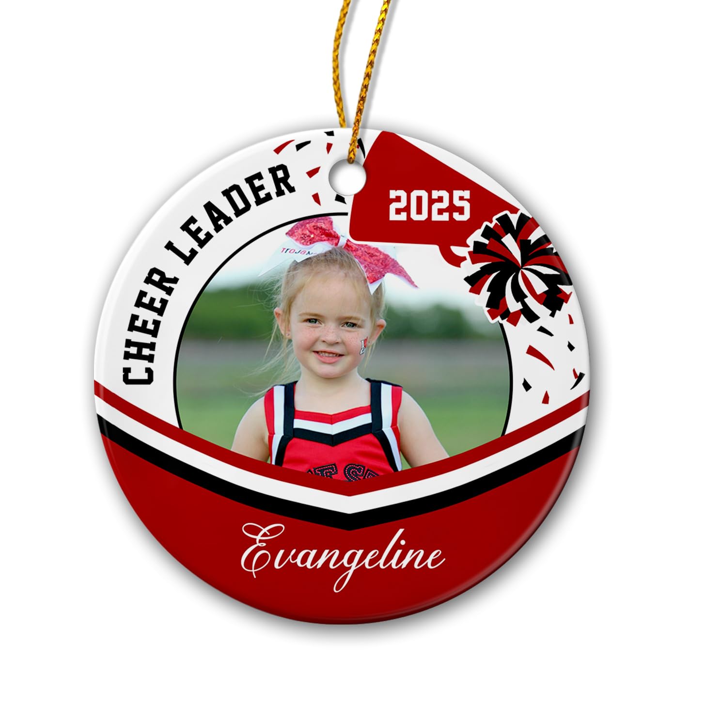 Amazon.com: Cheerleader Christmas Tree Ornaments, Personalized Photo ...