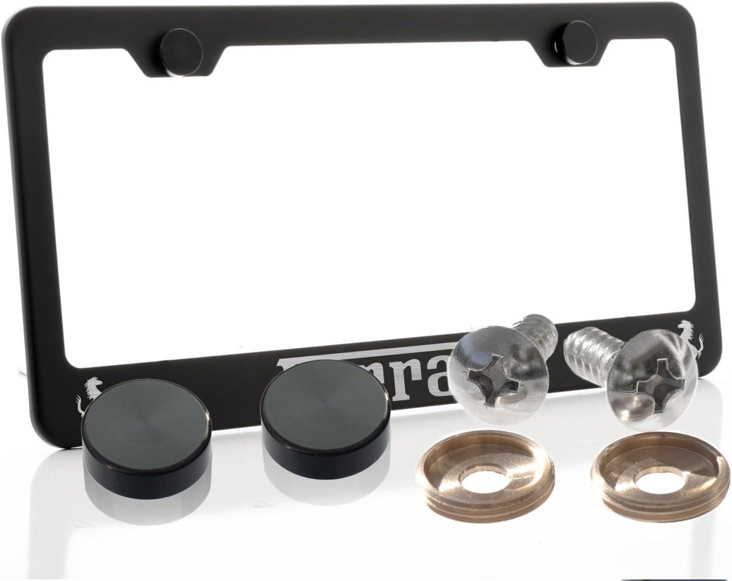 Amazon.com: Laser Engraved License Plate Frame Made of Industrial Grade ...