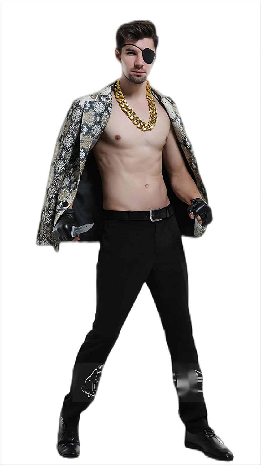 Amazon.com: Sub-Denomination Cosplay Costume for Yakuza Goro Majima ...