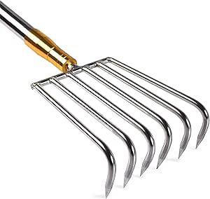 Amazon.com : Steel Small Rake with Telescoping Poles for Clear up ...