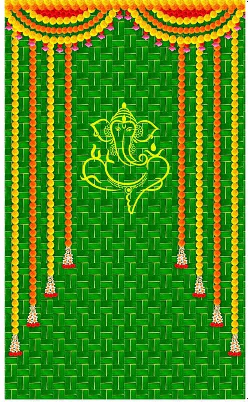 ZEONELY MART Ganesh Backdrops For Decorations Cloths(Backdrop Cloth For ...