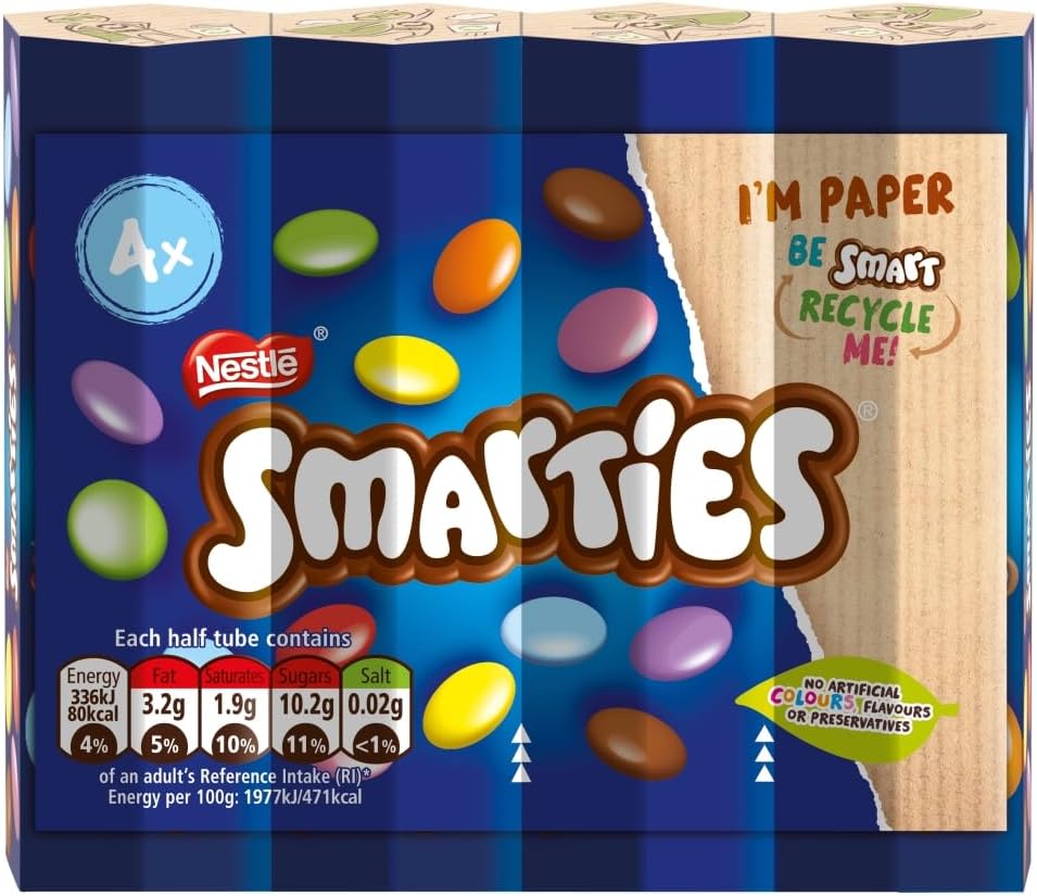 Smarties Hexatube 4x38g 152g : Amazon.co.uk: Grocery