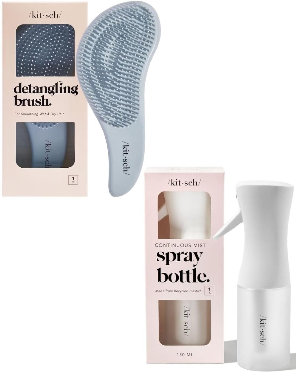 Amazon.com : Kitsch Detangling Brush & Spray Bottle : Beauty & Personal Care