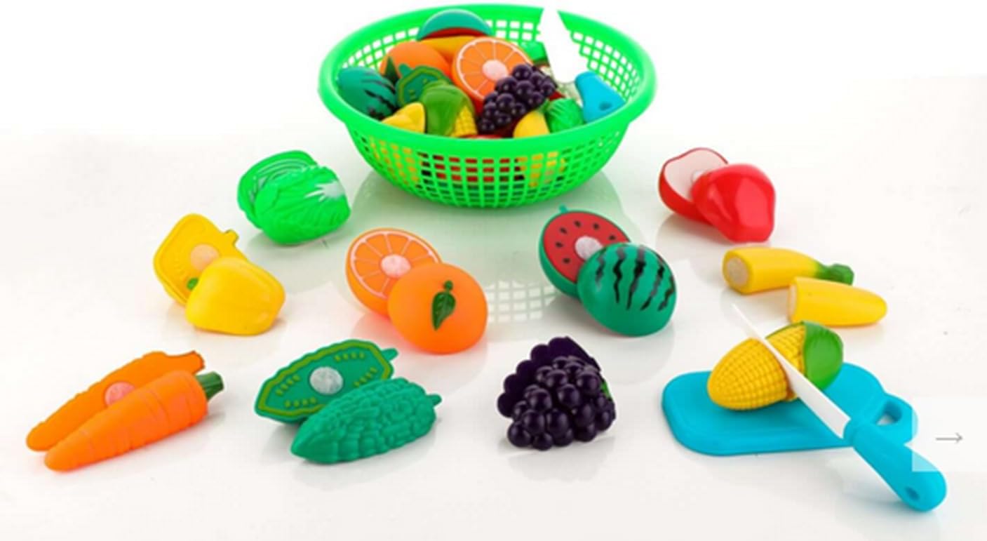 Buy Toyshine Realistic Sliceable Fruits and Vegetables Cutting Play Toy Set (Multicolour) - 12 ...