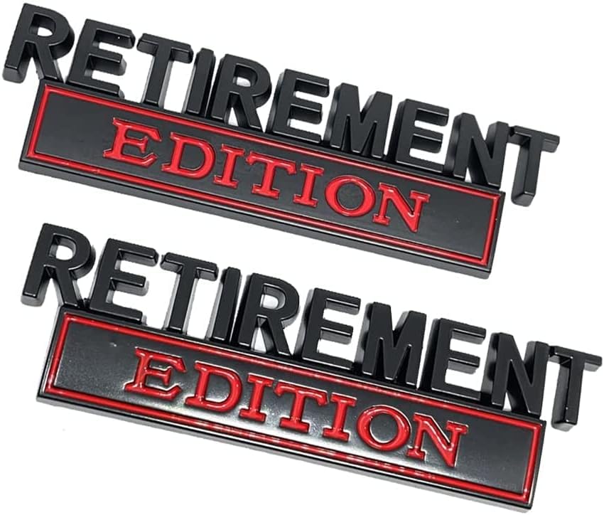Amazon.com - 2PC Retirement Emblem Edition Alphabet 3D Logo Off-Road ...