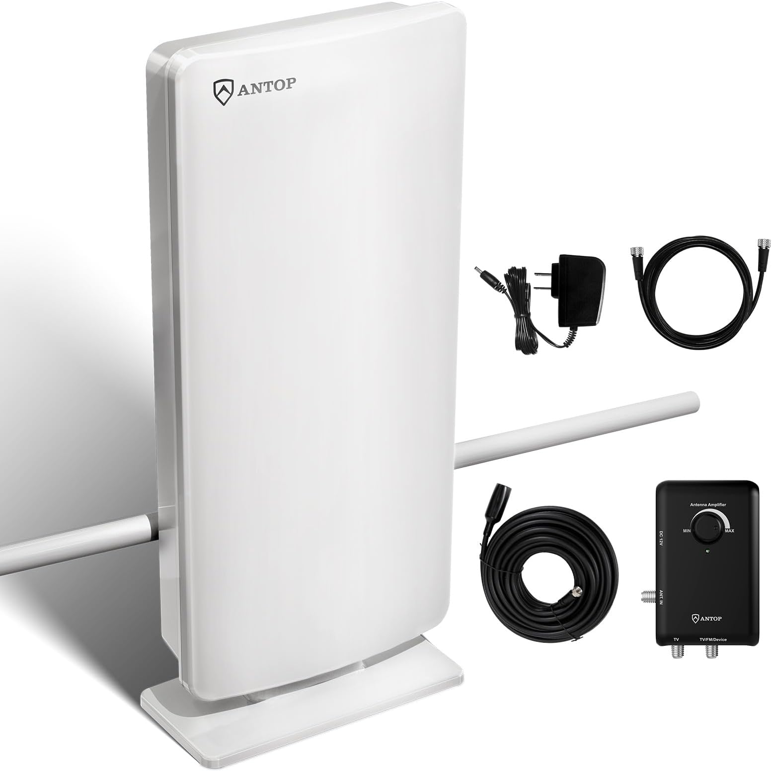 Amazon.com: Antop AT-800SBS-AMZ HDTV&Fm Amplified Antenna 85 Miles ...