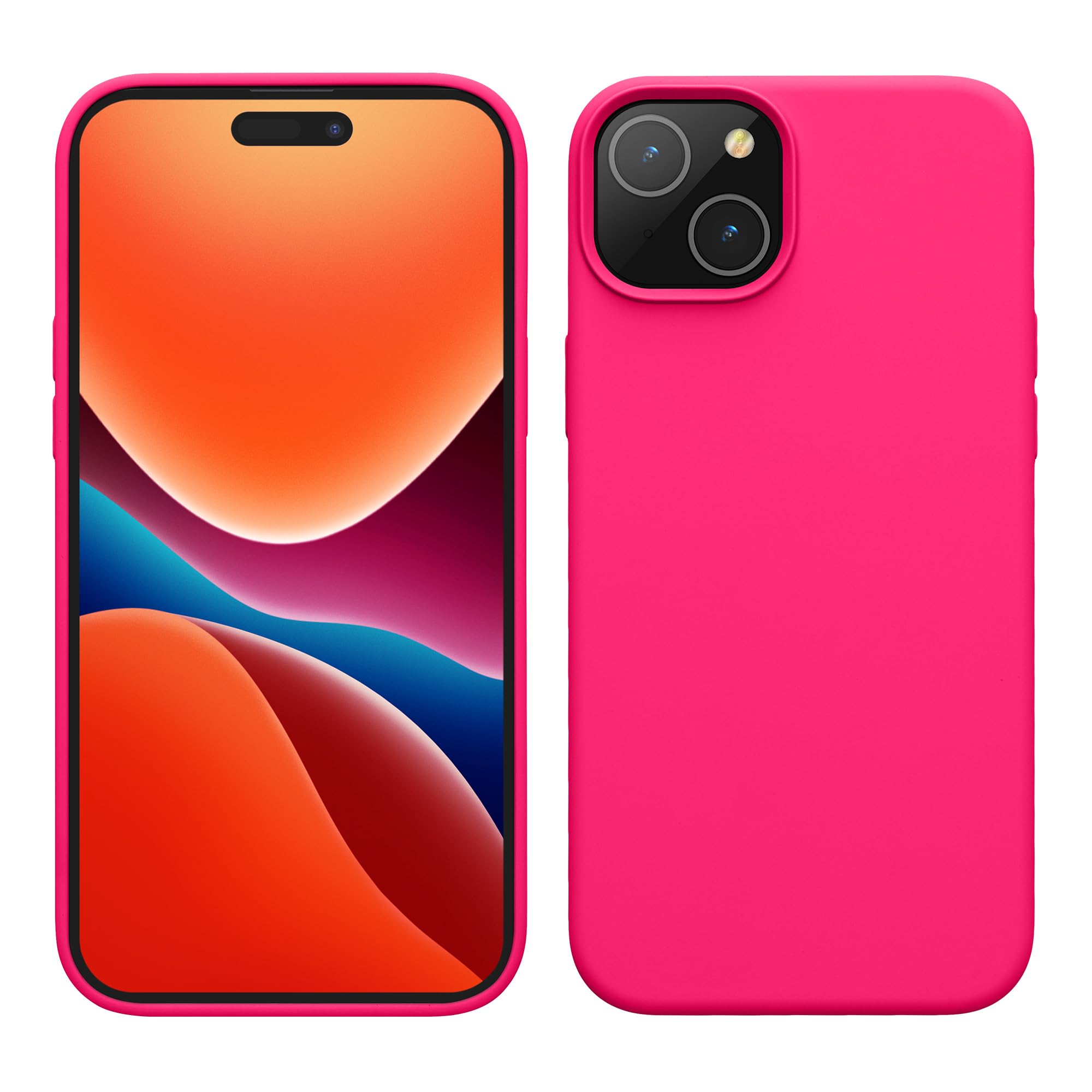 kwmobile Case for iPhone 15 Case - Soft TPU Silicone Cover - Neon Pink ...