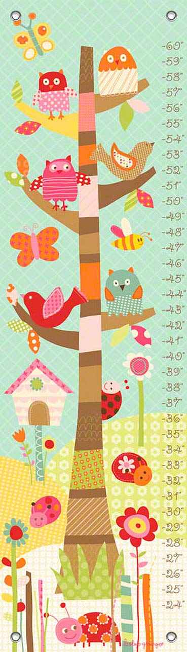 Amazon.com: Oopsy Daisy Growth Charts Pretty Tree by Lesley Grainger ...