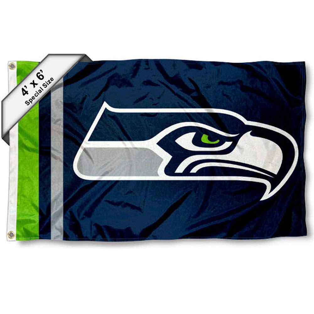 Amazon.com : Seattle Seahawks 4 ft x 6 ft Foot Flag : Sports & Outdoors
