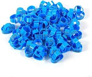 Amazon.com: Poultry Leg Bands, 6 Colors 100PCS/Bag 16MM 001-100 ...