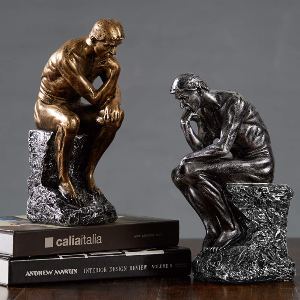 10" Resin The Thinker Statue Famous Thinking Man Sculptures Home Decor ...