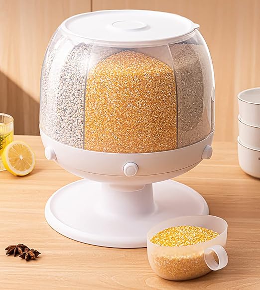 Amazon.com: Myrill 22 lb Rice Dispenser Countertop - Grain Dispenser ...