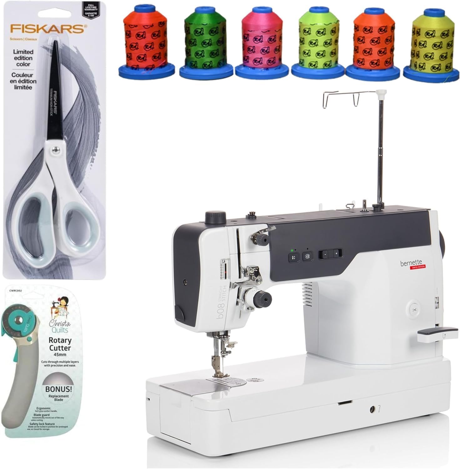 Amazon.com: Bernette B08 Straight Stitch Sewing Machine | 1600 Stitches Per Minute | Exclusive ...