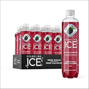 Sparkling Ice Black Raspberry flavoured sparkling water with zero sugar ...