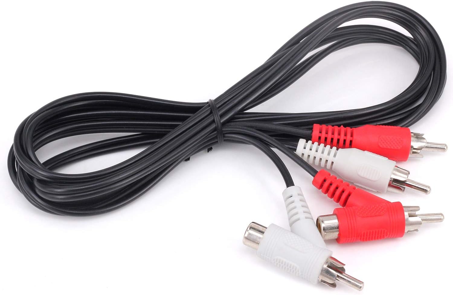 Cable extensor de audio RCA Piggyback, 5 pies 2 RCA macho a 2 RCA macho ...