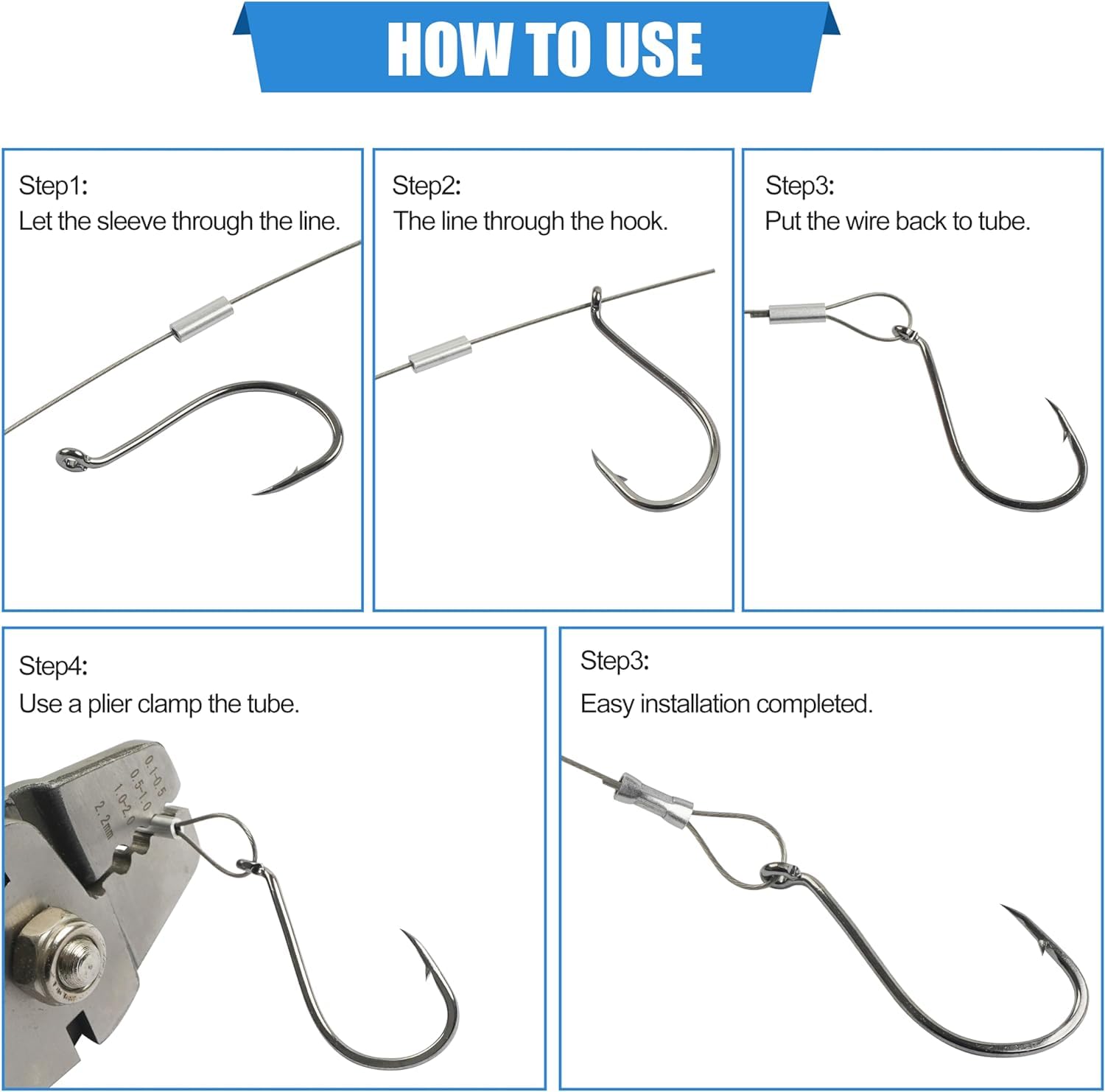 Snapklik.com : Aluminum Cable Crimp Sleeve Cable Ferrule Stop For Snare ...