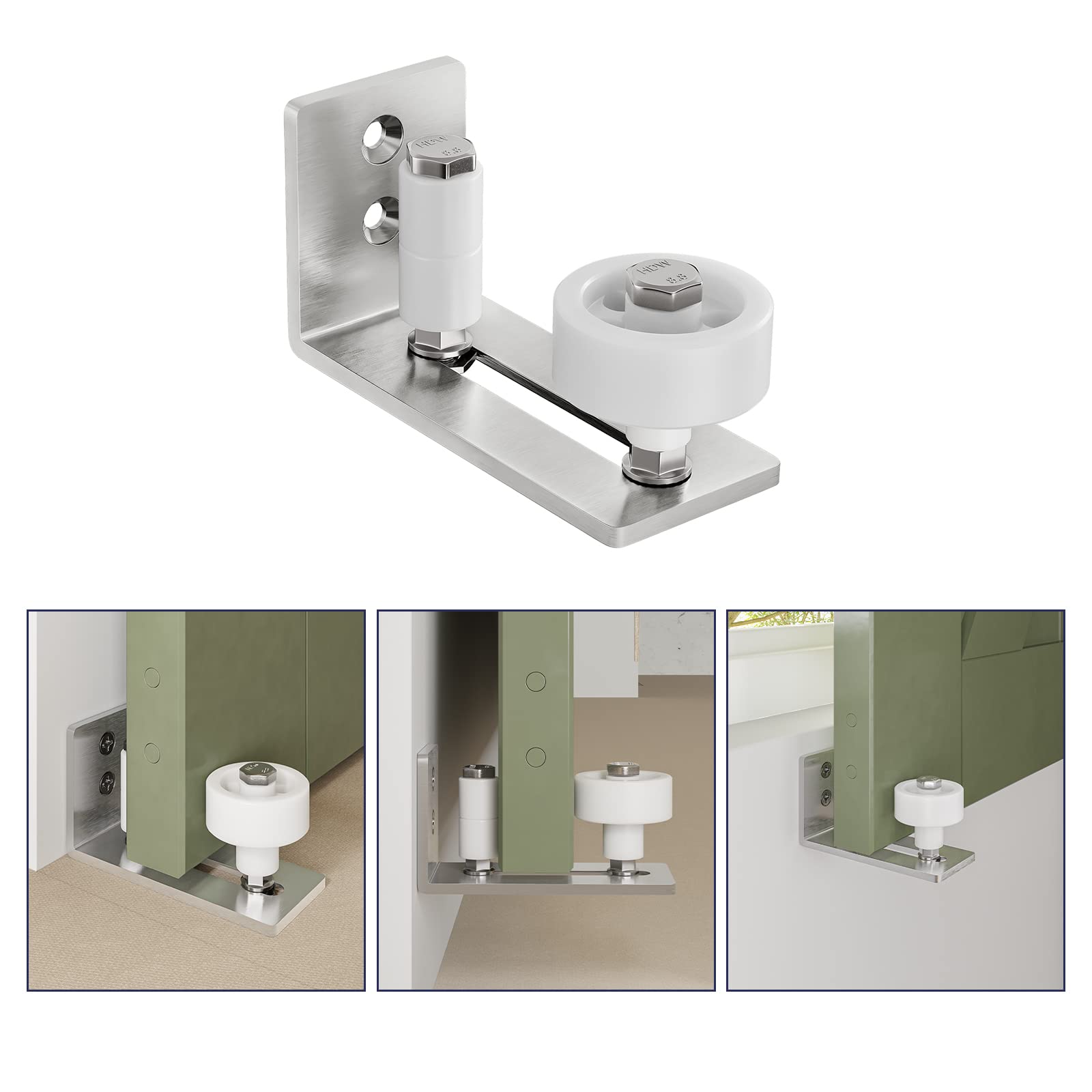 Snapklik.com : SMARTSTANDARD Sliding Barn Door Floor Guide For Bottom ...