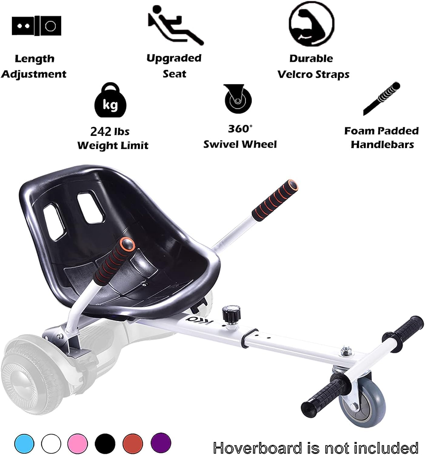 Snapklik.com : Hoverboard Seat Attachment For 6.5”-10” Hover Board ...