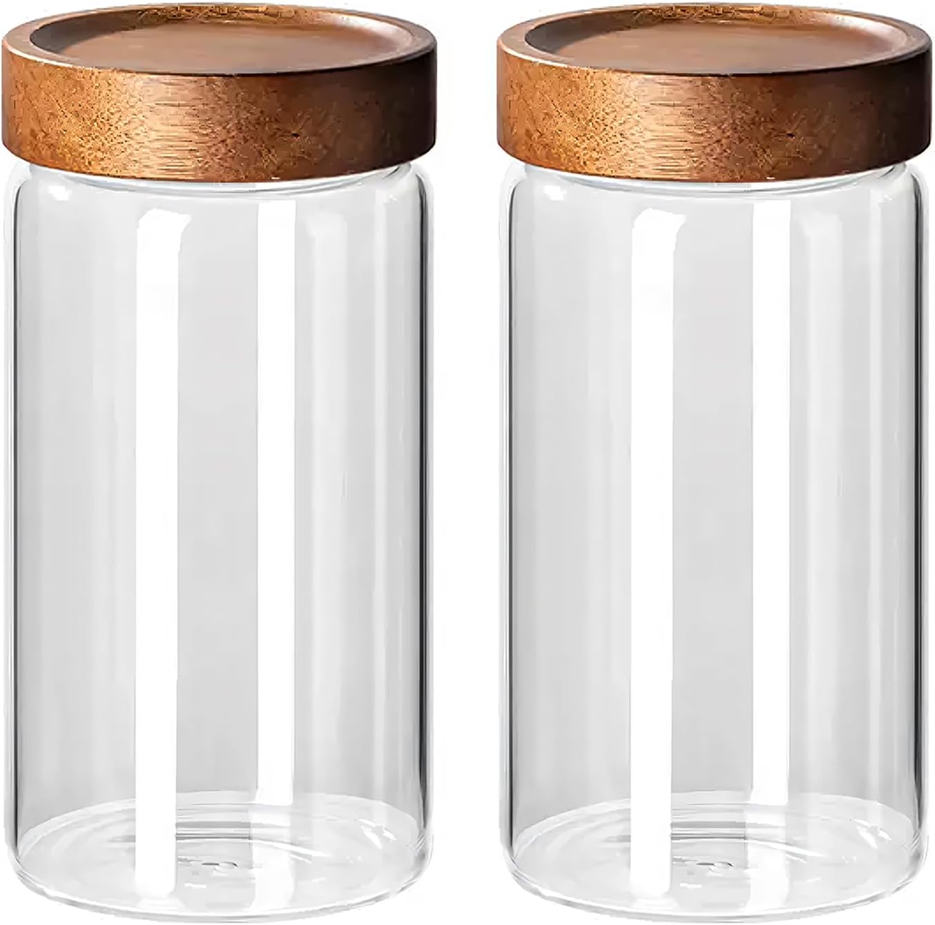 Amazon.com: Glass Jar with Screw Top Lid 37oz Borosilicate Glass Spice ...