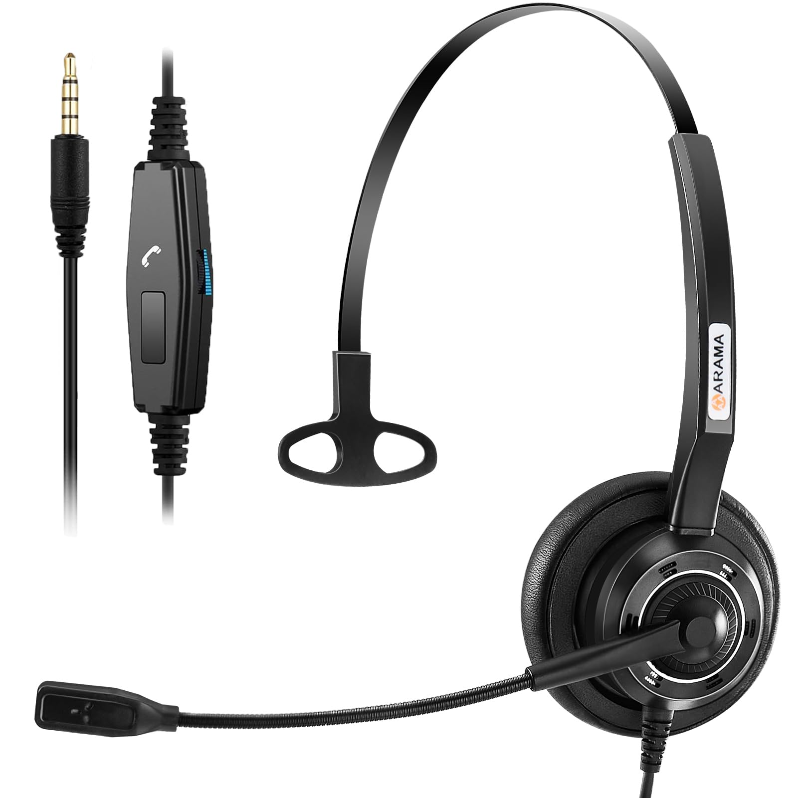 Amazon.com: Arama Cell Phone Headset with Microphone Noise Cancelling 3 ...