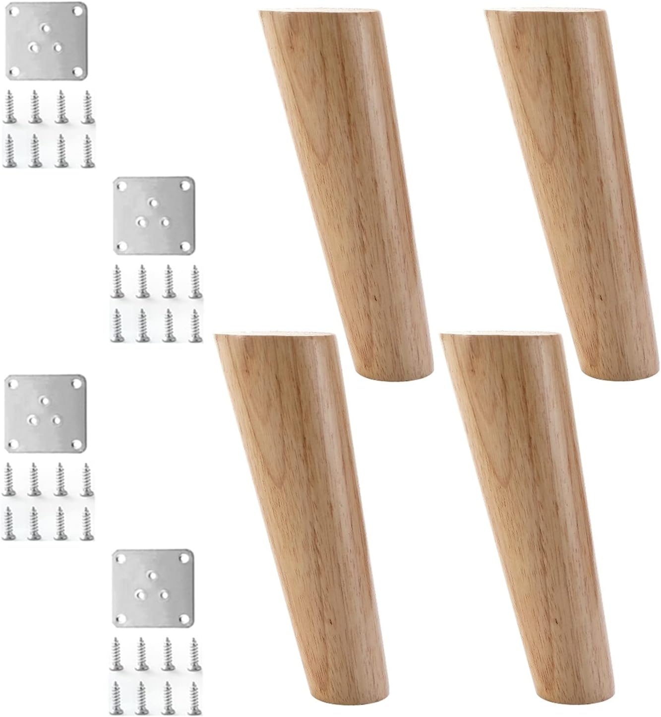 Amazon.com: EZZON 4 Pieces Wooden Furniture Feet Oblique Tapered Table ...