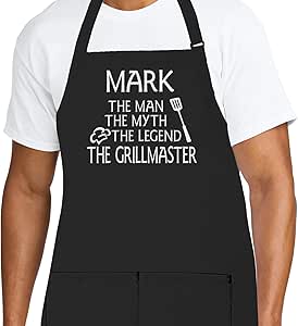 Amazon.com: Personalized Chef Apron for Men, Custom Embroidered Design ...