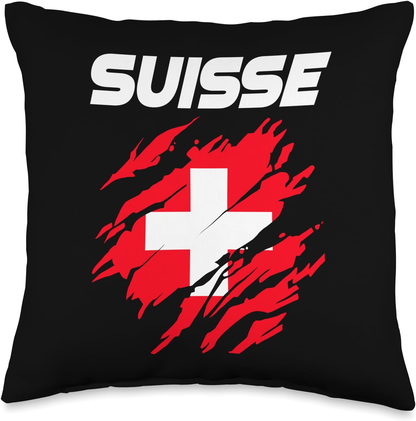 Amazon.com: Swiss Flag Fan Switzerland Throw Pillow : Home & Kitchen