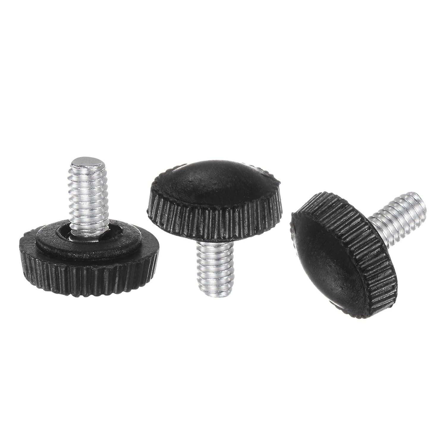 uxcell 100pcs M4 x 7mm Metric Male Thread Knurled Knobs, Thumb Screw ...