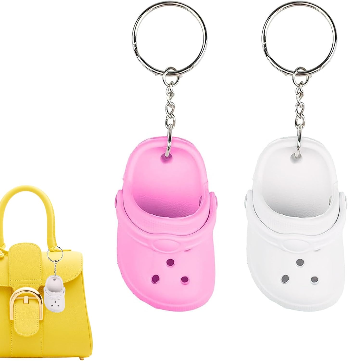 2 Pieces Funny Croc Shoe Keychain,Slippers Keychains Bag Pendant ...