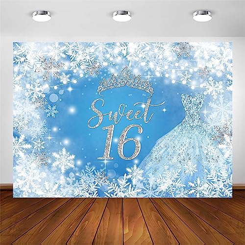 Amazon.com : Avezano Sweet 16 Backdrop 16th Birthday Decorations for ...