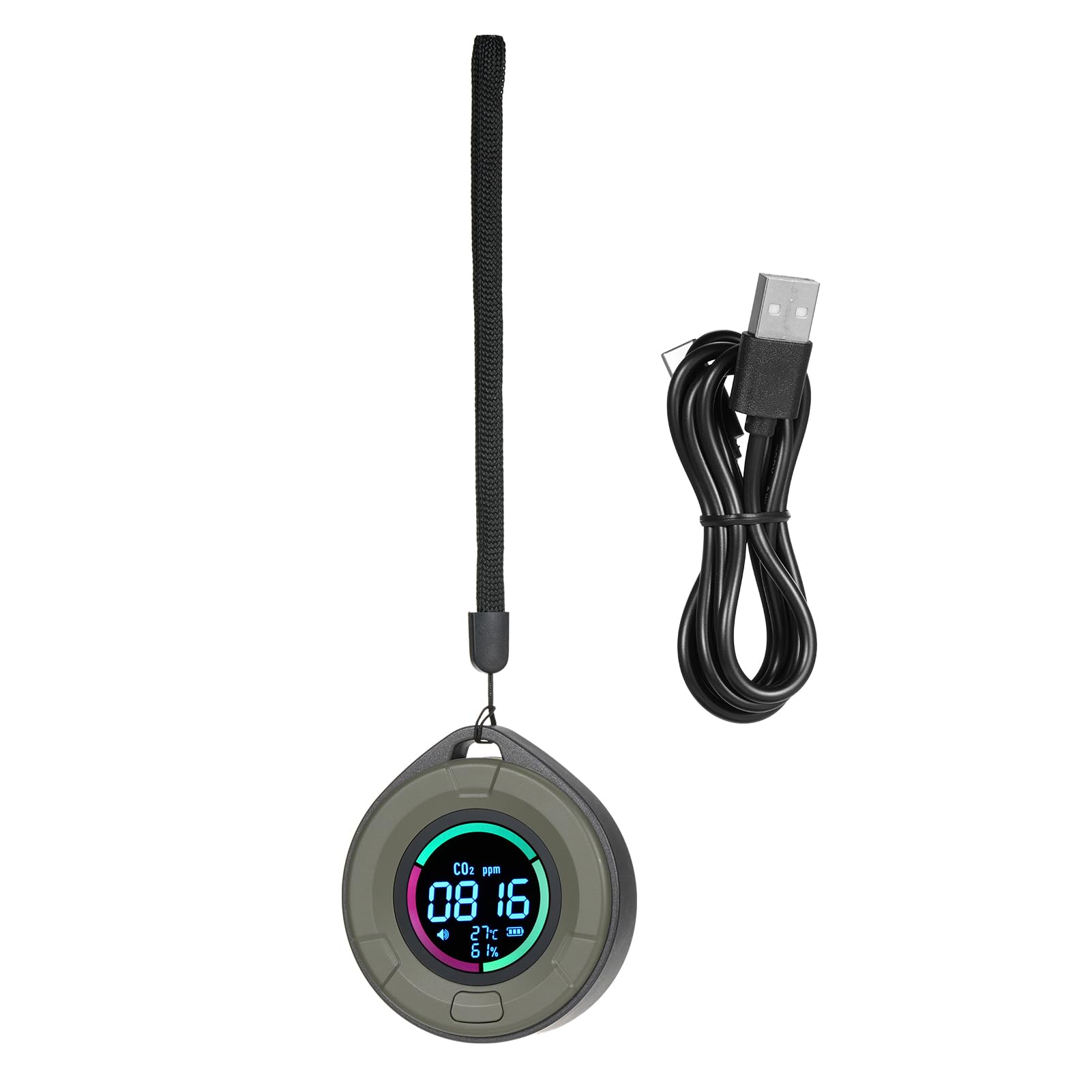 Snapklik.com : Portable Carbon Dioxide Detector, 1000mAh USB ...