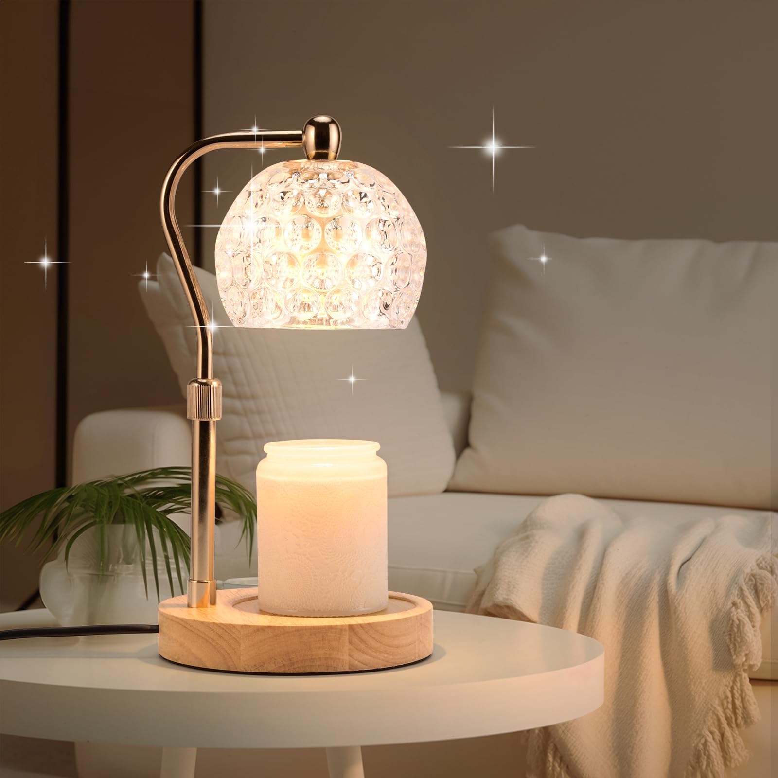 Amazon.com: Combuh Crystal Candle Warmer Lamp Compatible with Yankee ...