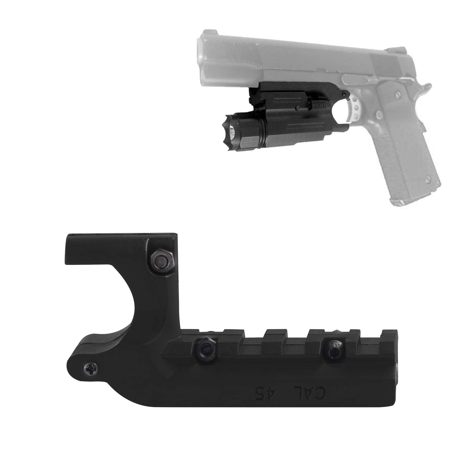 1911 Picatinny Rail Adapter Mount And Red Laser Sight Scope ...